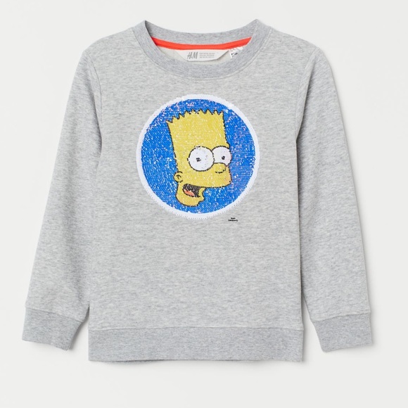 H&M | Shirts & Tops | Hm The Simpsons Sequin Flip Sweatshirt | Poshmark